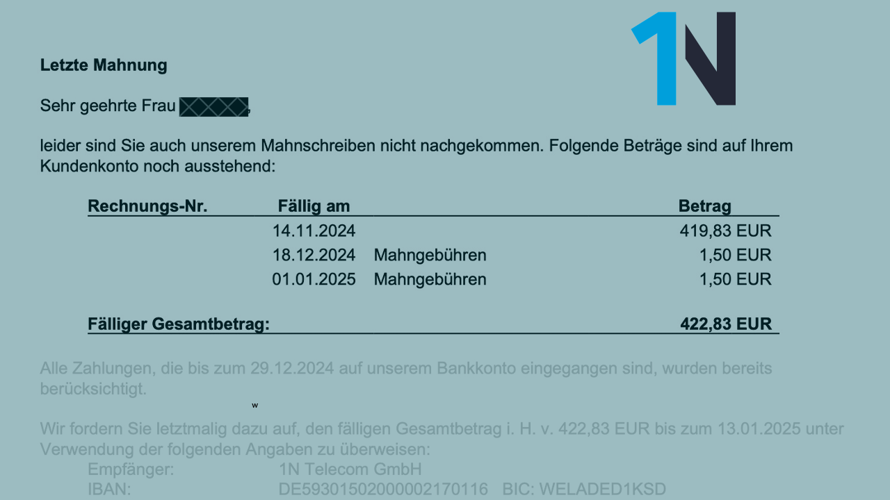 11 Telecom Gmbh Rechnung